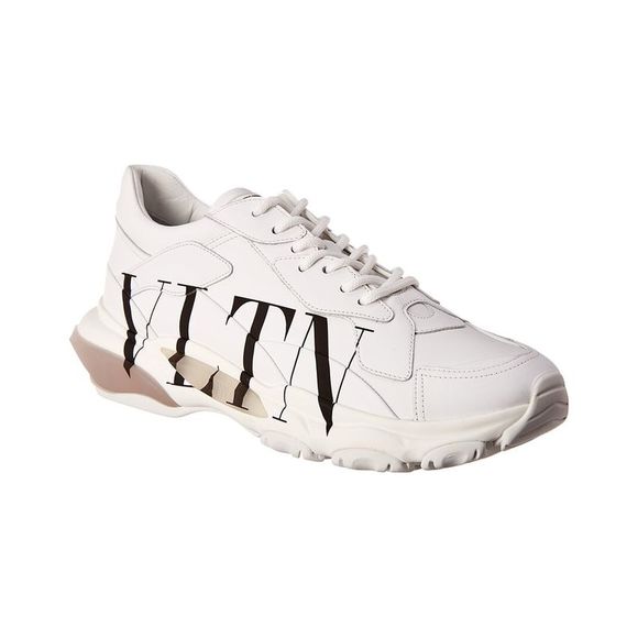Valentino | Shoes | Valentino Vltn Bounce Leather Lowtop Sneaker White ...